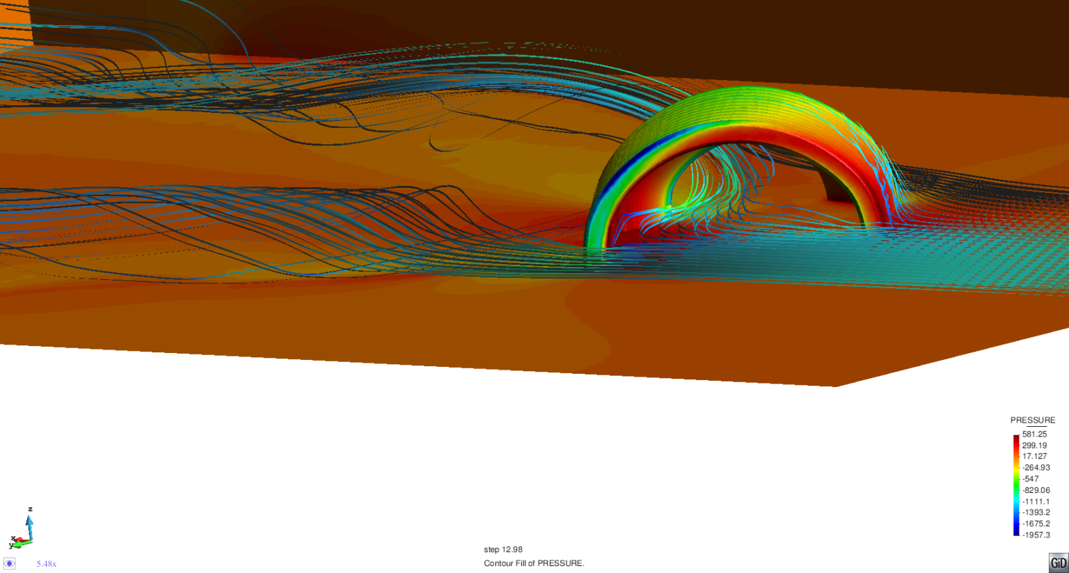 Computational Fluid Dynamics - GiD SIMULATION